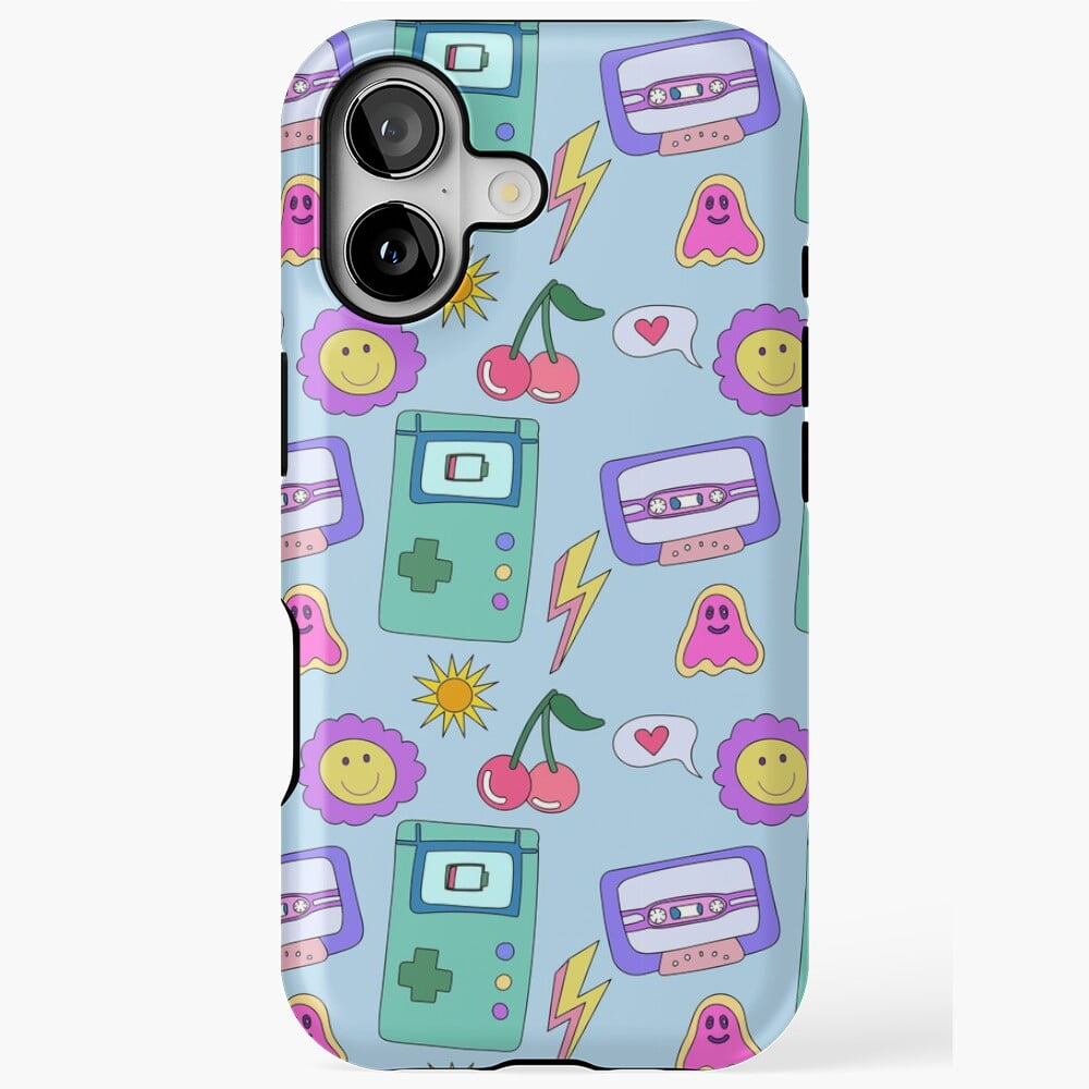 Old School 90s Retro Nostalgia Phone Case with iPhone 11 to 17 Pro Max ...