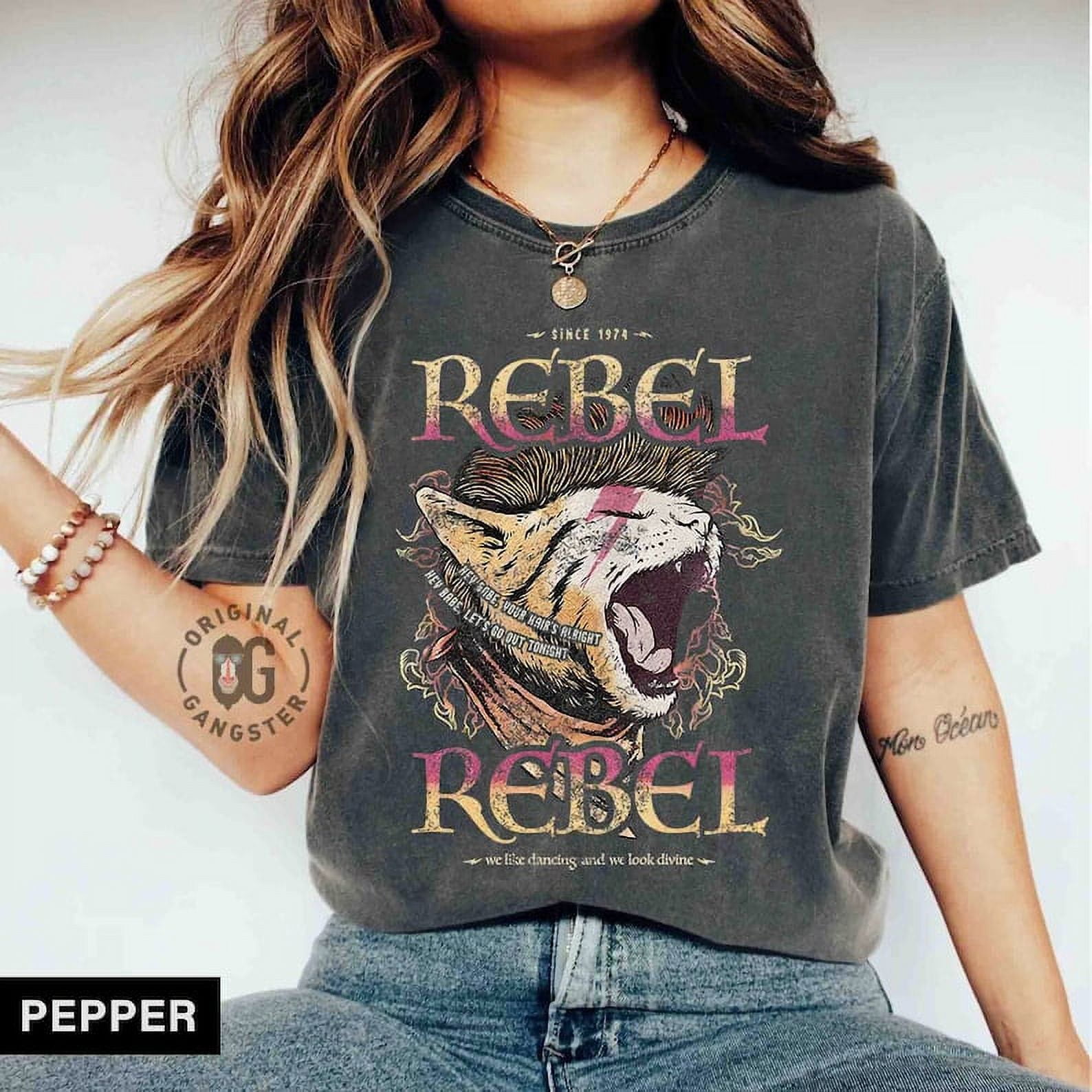 Old School Band Tee, Vintage Retro Band Tee, Rebel Rock Band Tee ...