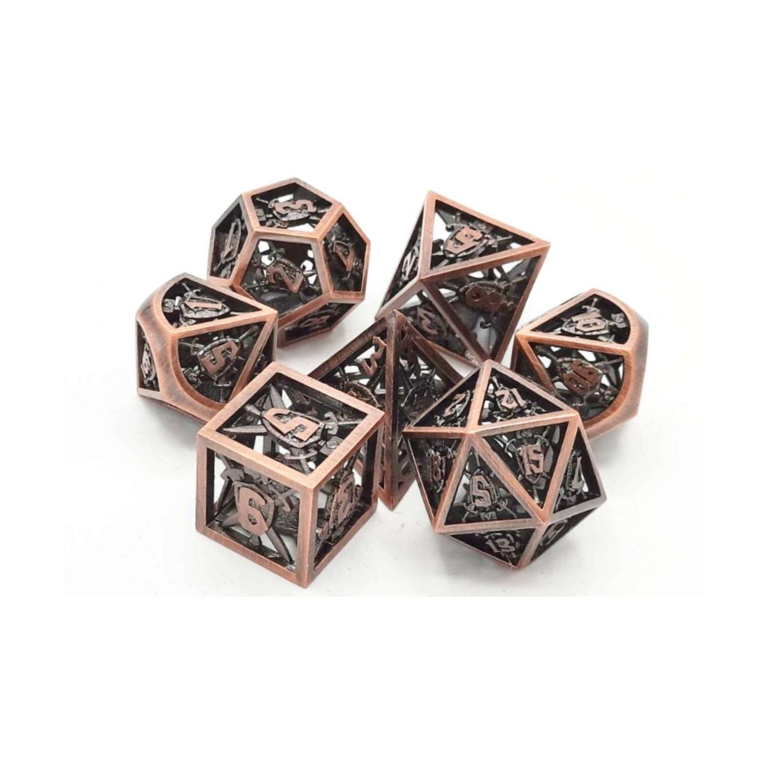 Old School Dice & Accessories Hollow Sword & Shield Dice - Brushed ...