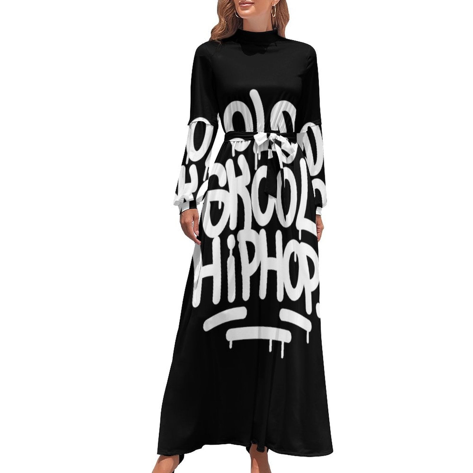 Old School Hip Hop Graffiti 90's Rap Design Long Dress dresses for ...