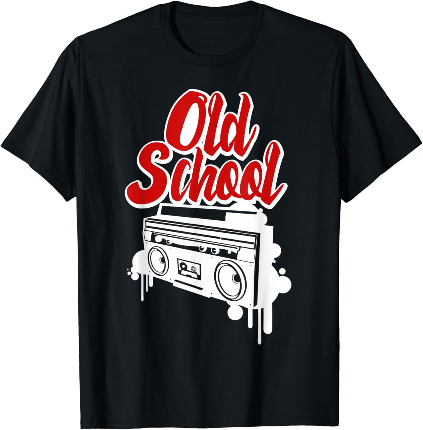 Old School Hip Hop Vintage Boombox Rap Music Lovers T-Shirt - Walmart.com
