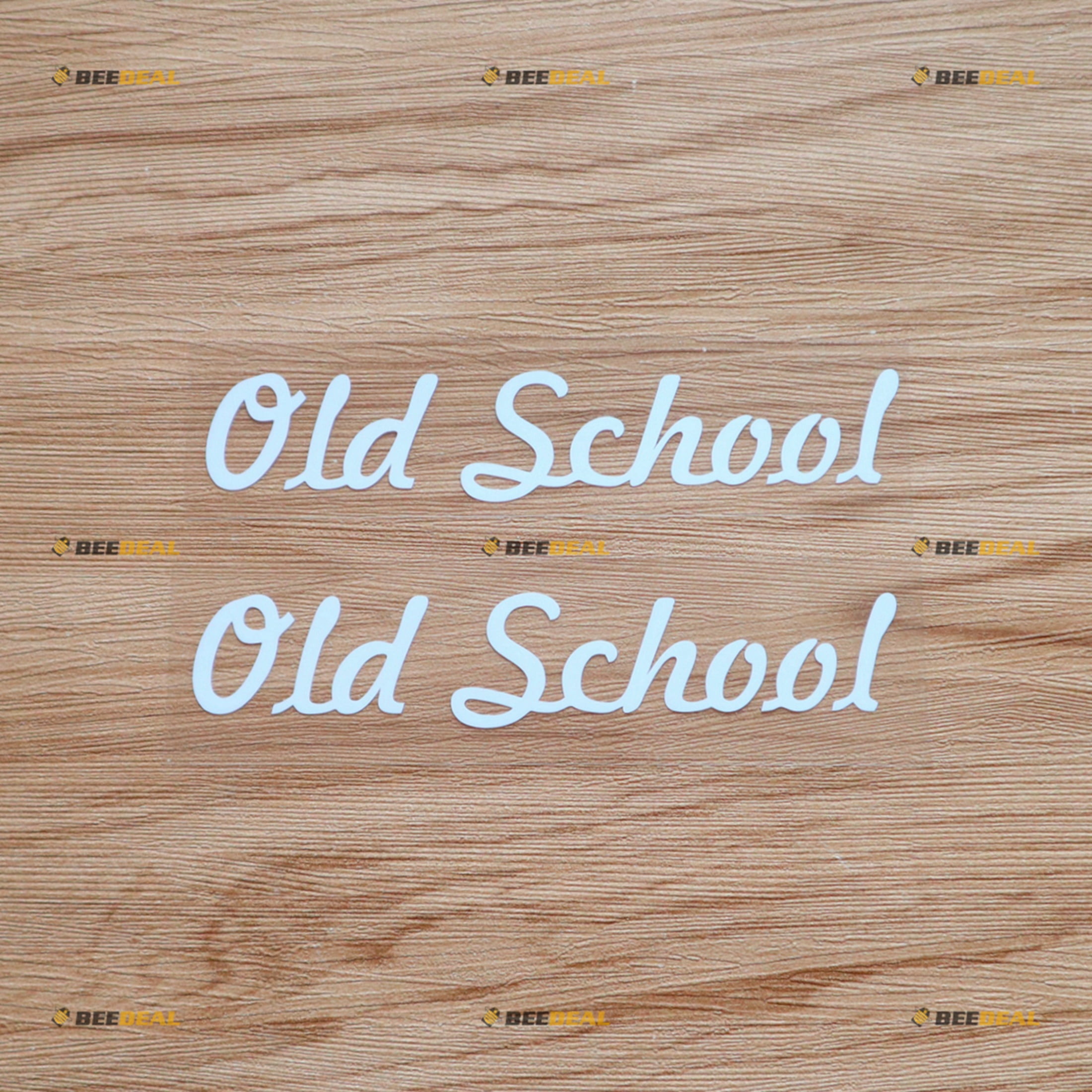 Old School Lettering Sticker Decal Vinyl Retro Classic Funny - 2 Pack ...