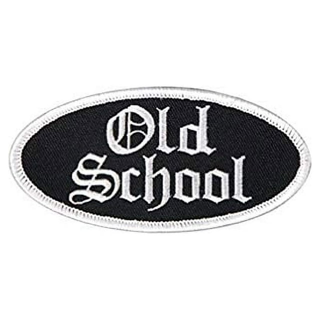 Old School Oval, High Thread Embroidered Iron-on / Saw-on Heat Sealed ...