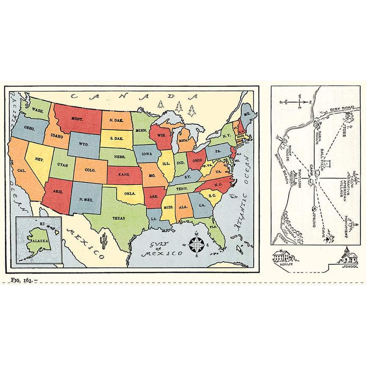 Old School School Map Panel - Walmart.com