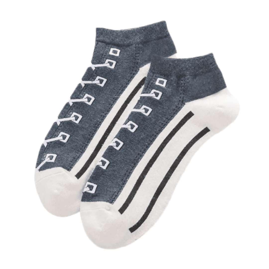 Old School Sneaker Ankle Socks (Adult Medium - Women's Shoe Sizes 5-10 ...