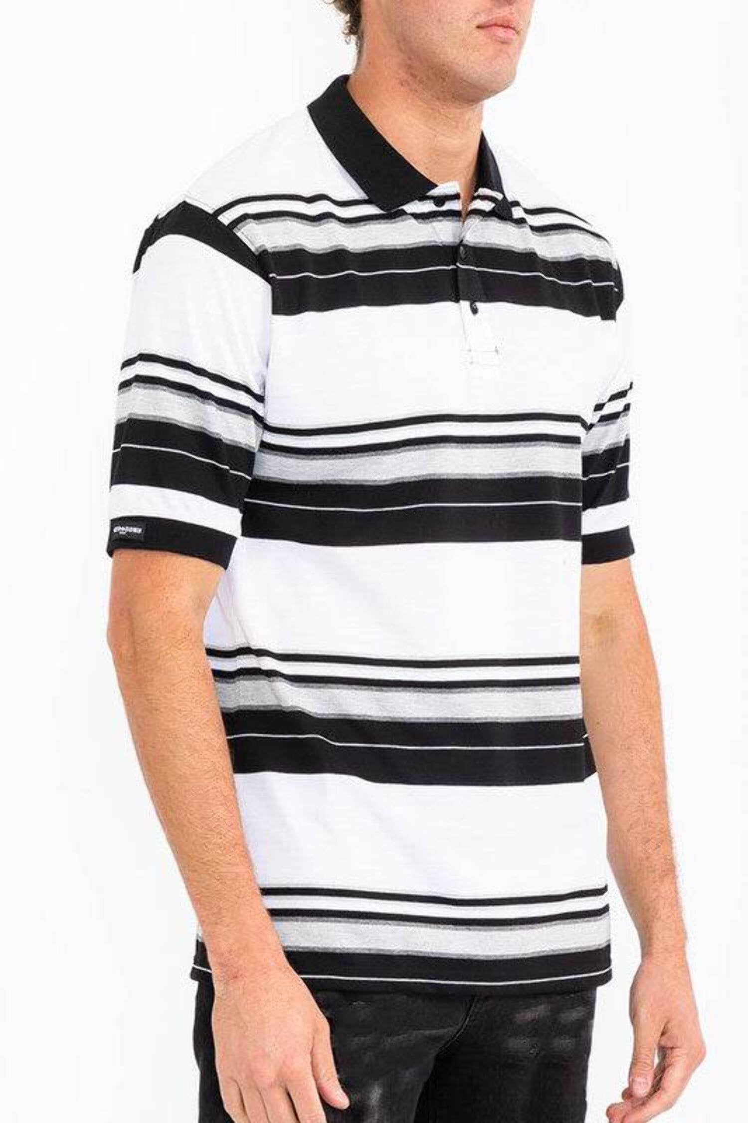 Old School Striped Pique Polo Shirt - Walmart.com