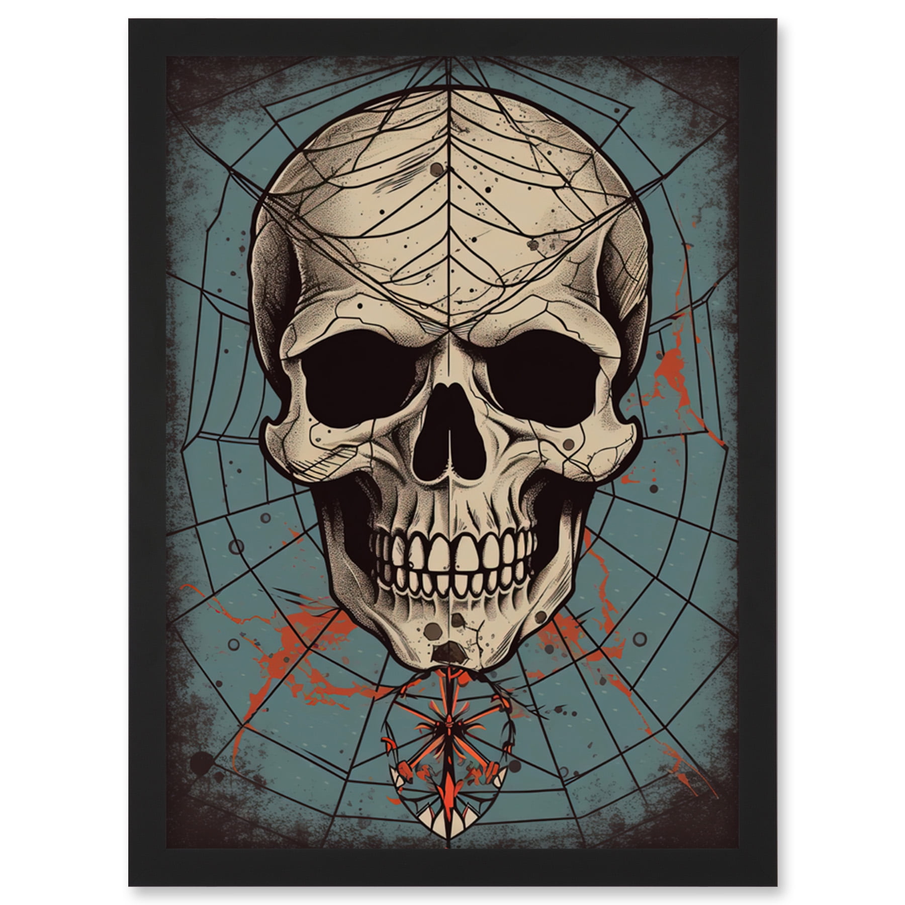 Old School USA Tattoo Ink Body Art Skull Spider Rockabilly Americana ...