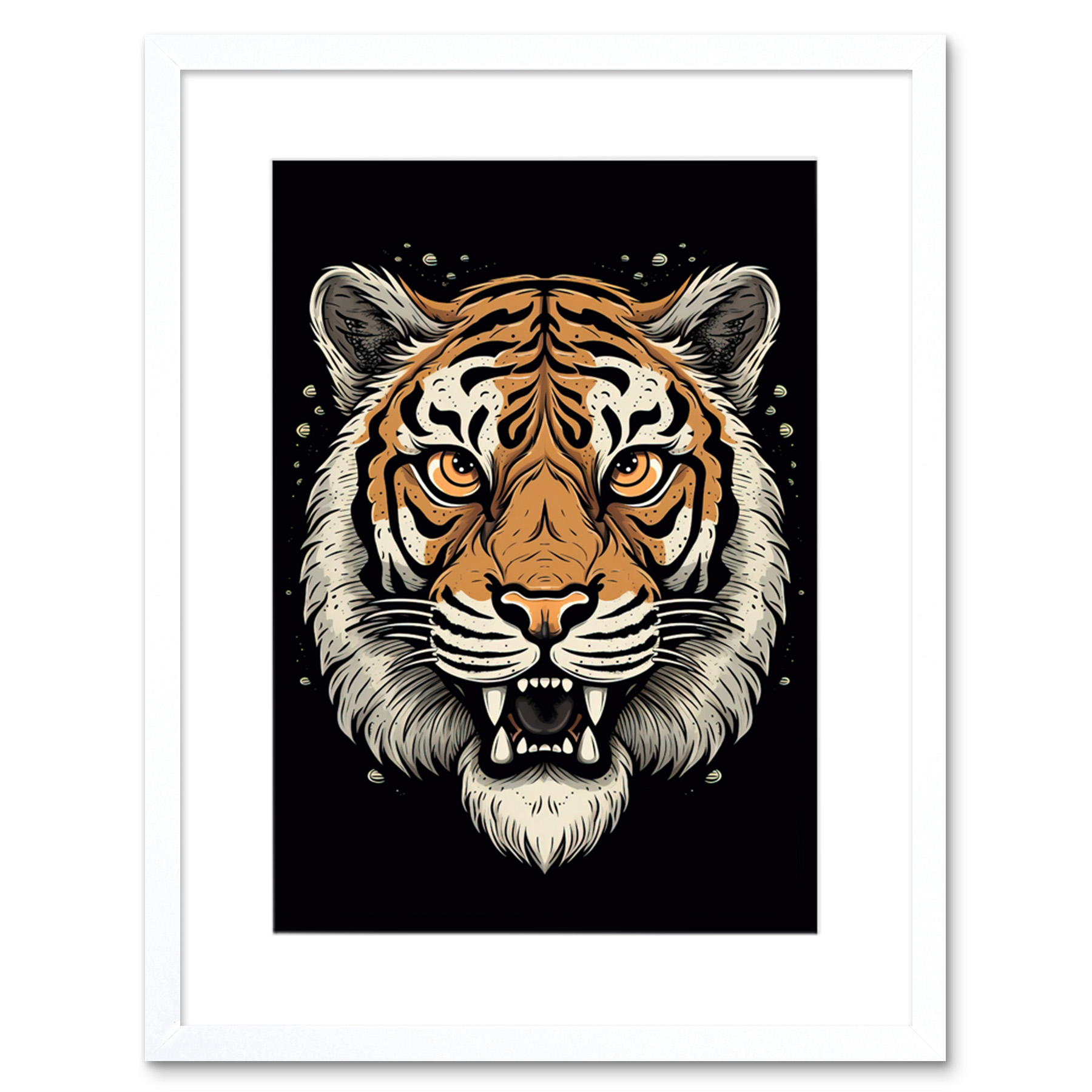 Old School USA Tattoo Ink Body Art Tiger Head Rockabilly Americana 50s ...