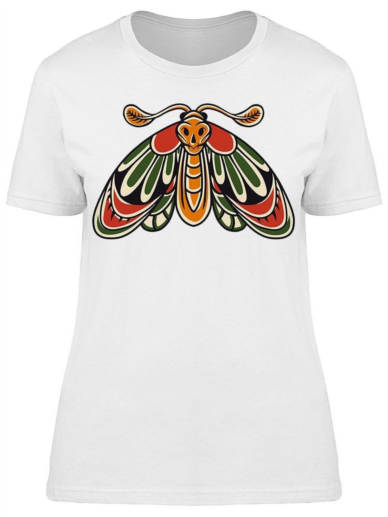Old Schoole Tattoo Like Moth T-Shirt Women -Image by Shutterstock ...