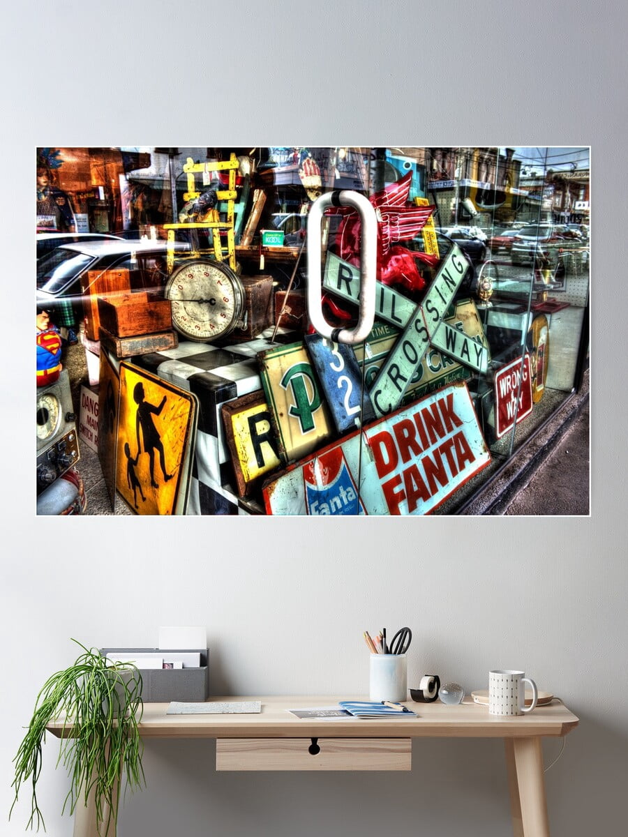 Old Signs Poster Wall Art, Modern Wall Decor For Living Room Bedroom ...