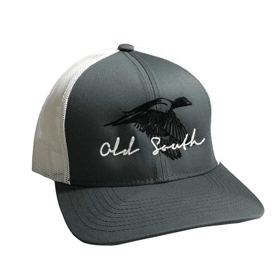 Old South Duck Flying Mens Snapback Trucker Hat-Graphite/White ...