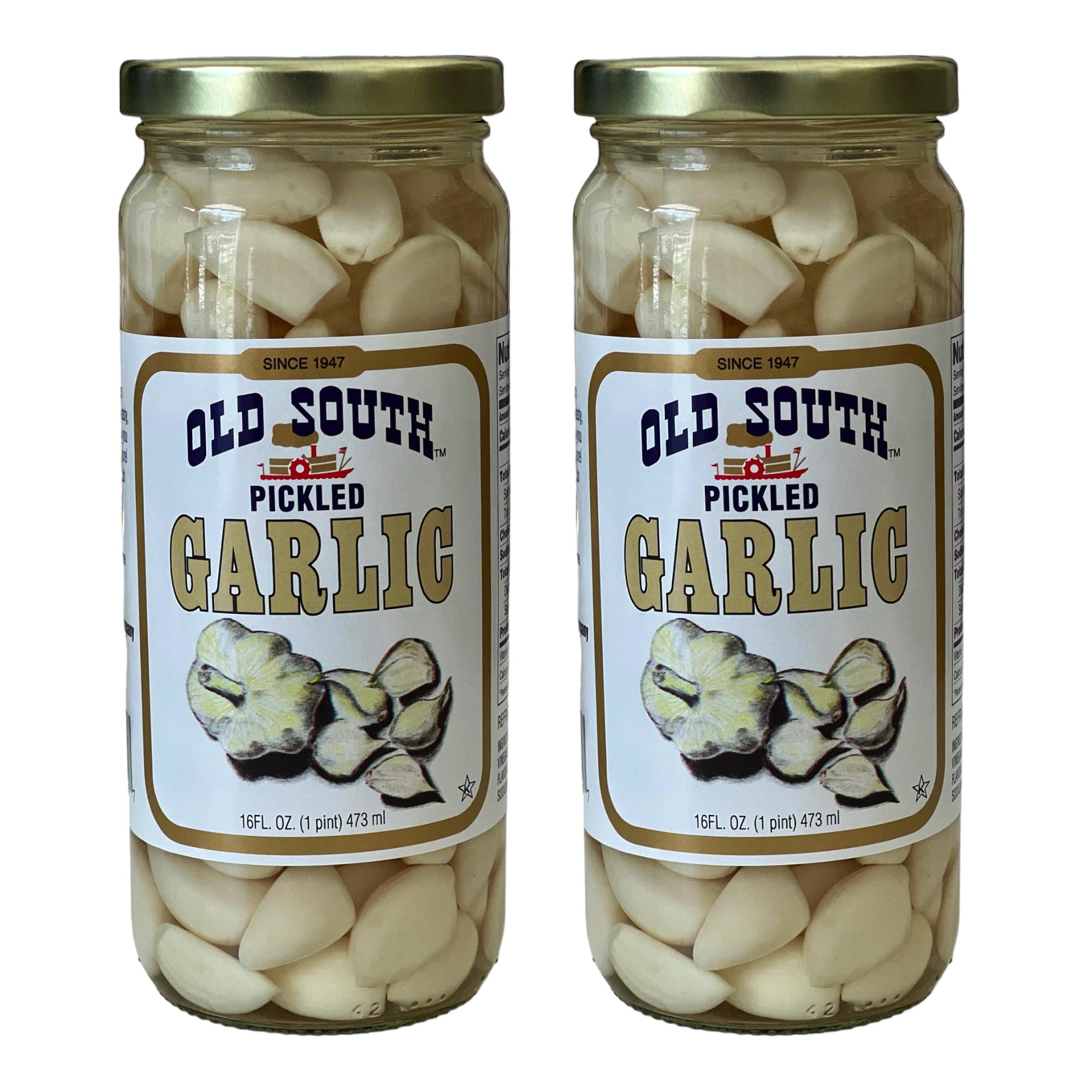 Old South Pickled Garlic (2 Pack) bundled with 4 count Lara's Gourmet ...
