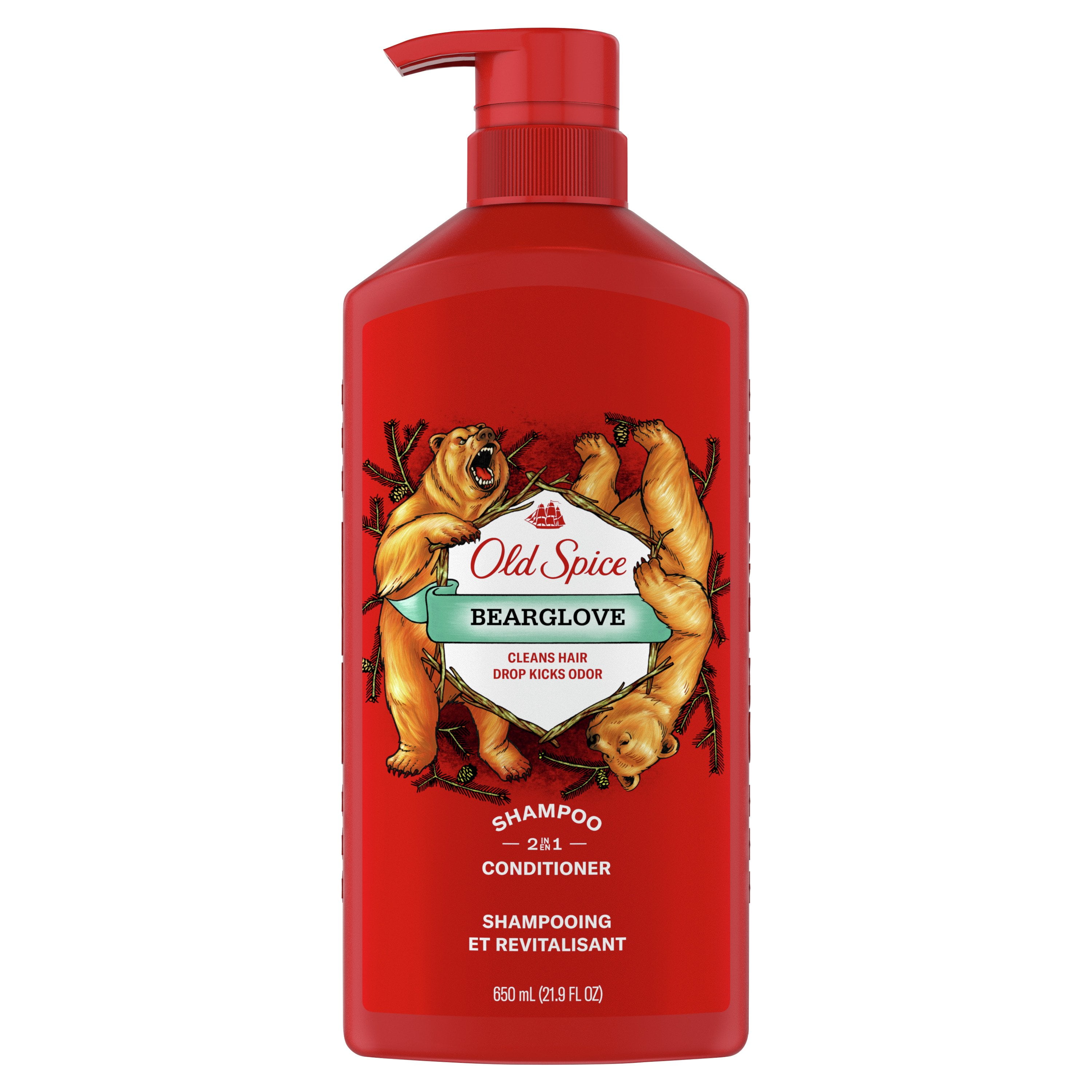 Old Spice 2 In 1 Shampoo And Conditioner - Bearglove - 21.9 Oz ...