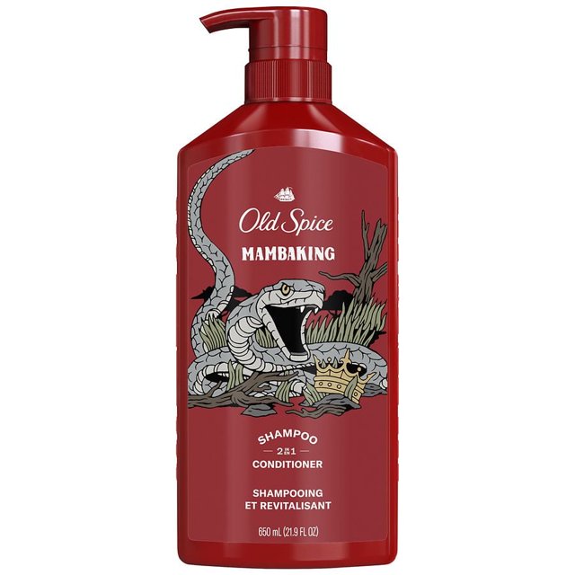 Old Spice 2 in1 Men's Shampoo and Conditioner Mamba King 21.9 fl oz ...