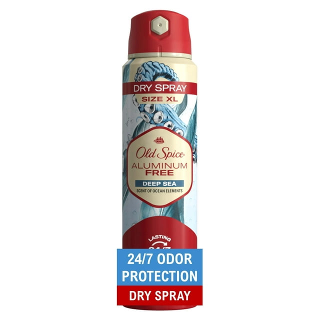 Old Spice Aluminum Free Dry Spray for Men, Deep Sea, 4.3 oz - Walmart.com