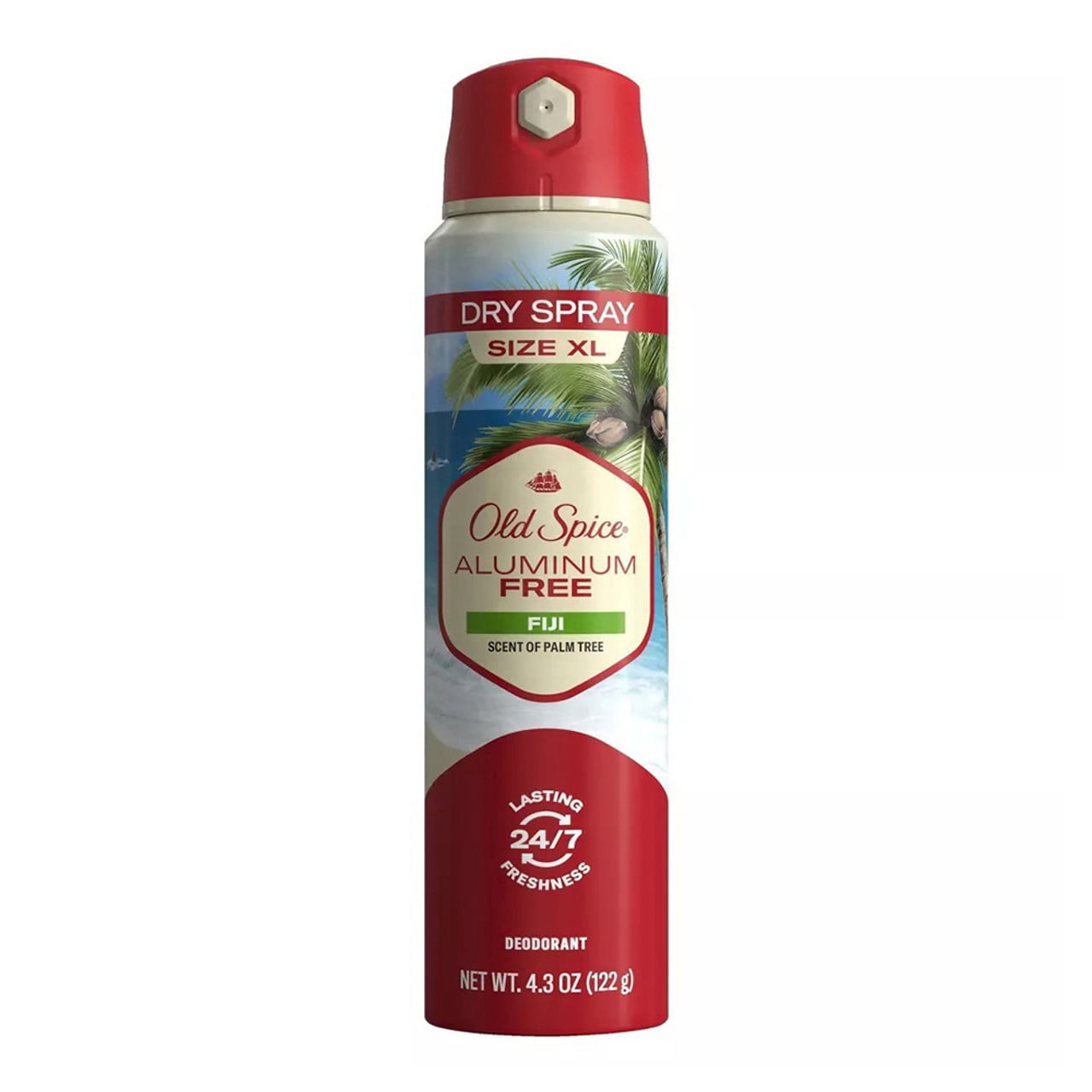 Old Spice Aluminum Free Fiji Dry Spray Tropical Scent, 4.3 Oz, 2 Pack ...