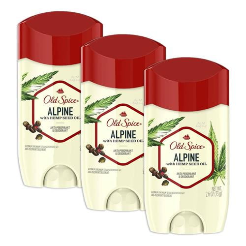 Old Spice Antiperspirant Deodorant, Alpine With Hemp Seed Oil 2.6 Oz ...