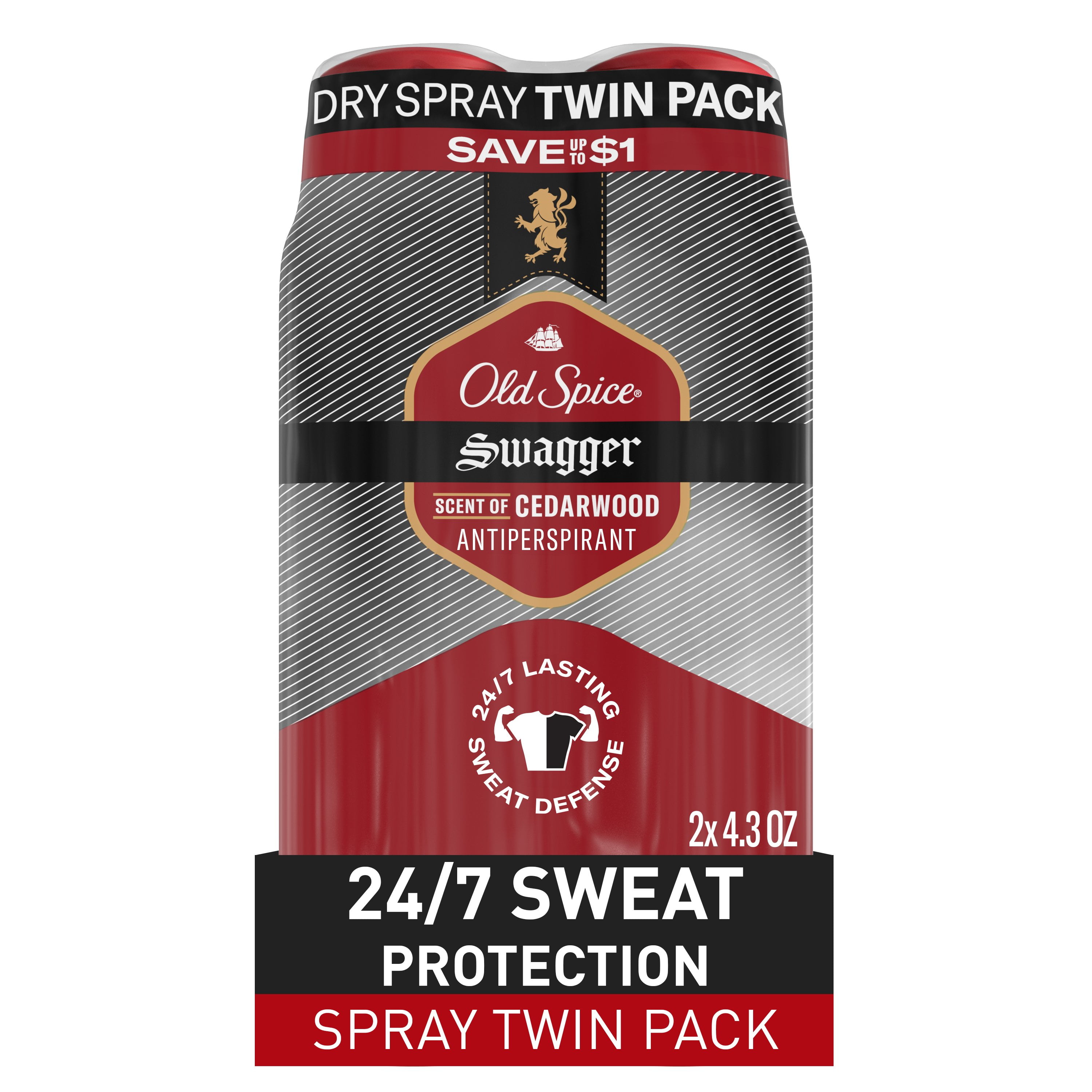 Old Spice Antiperspirant Dry Spray - Swagger - 2 Pk - Walmart.com