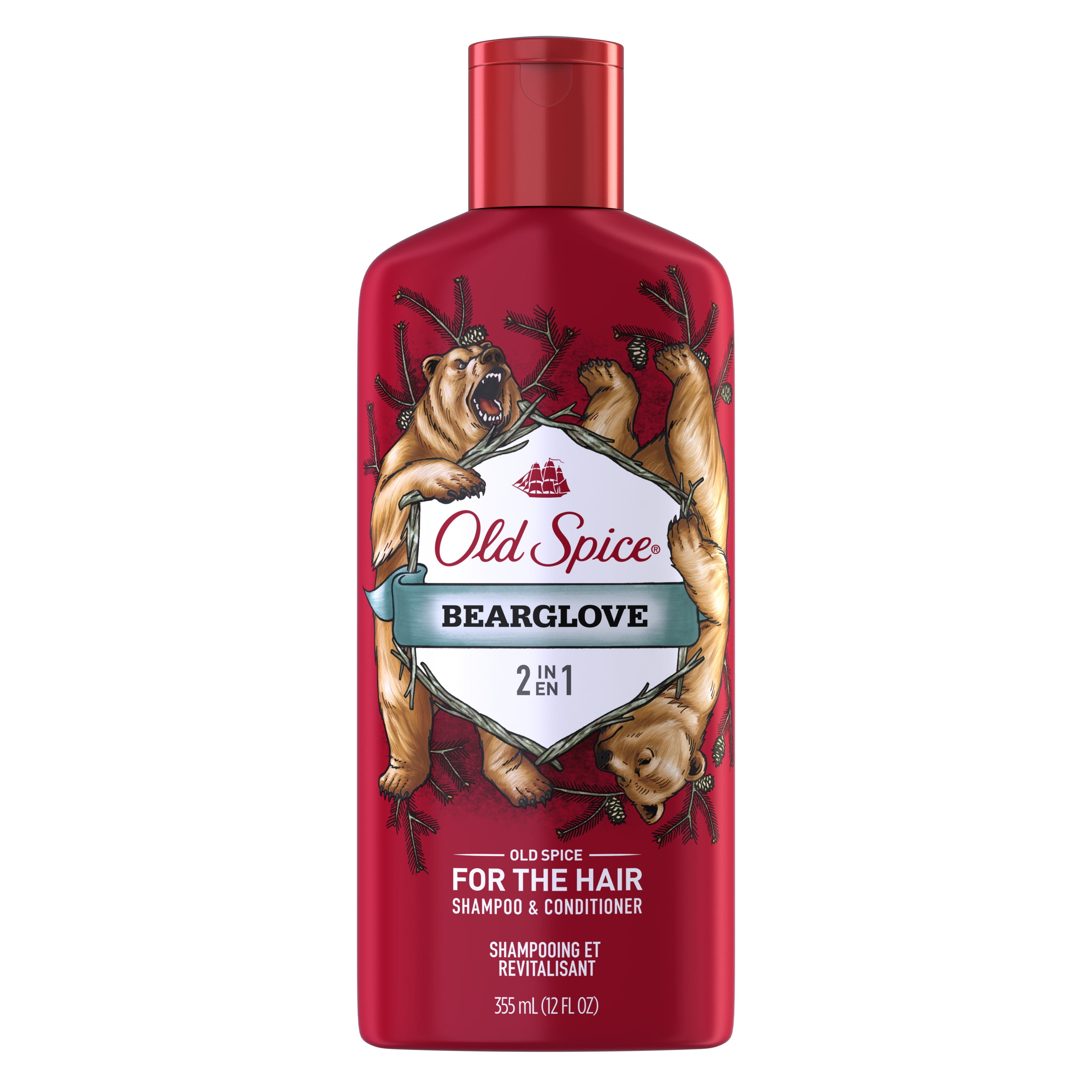 Old Spice Bearglove Men's 2in1 Hair Shampoo and Conditioner, 12 fl oz ...