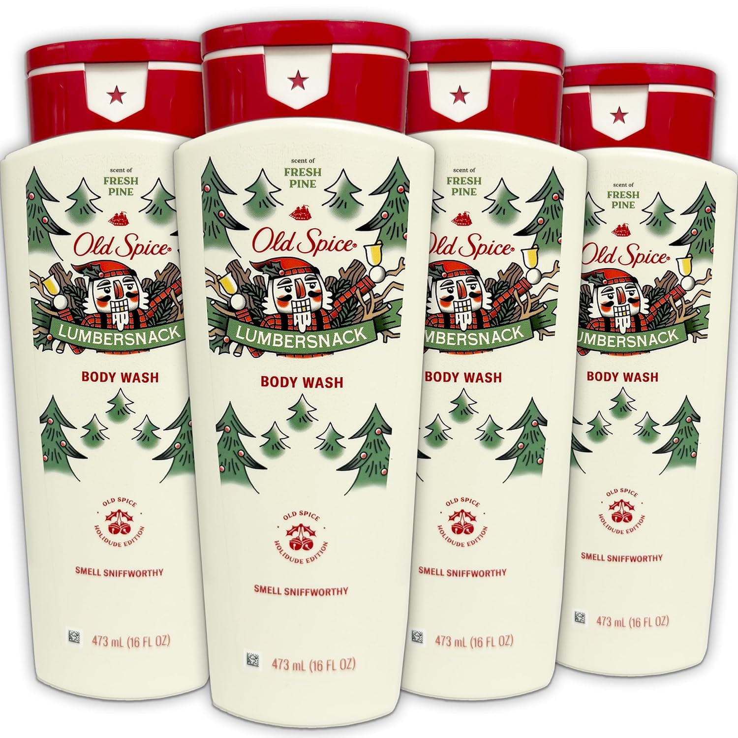 Old Spice Body Wash for Men, 4 Pack, Limited Edition Lumbersnack Pine ...