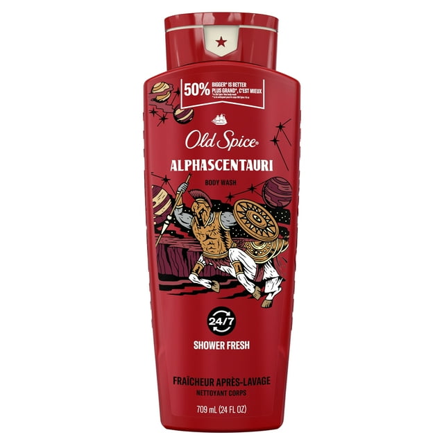 Old Spice Body Wash for Men, AlphaScentauri, Long Lasting Lather, 24 oz ...
