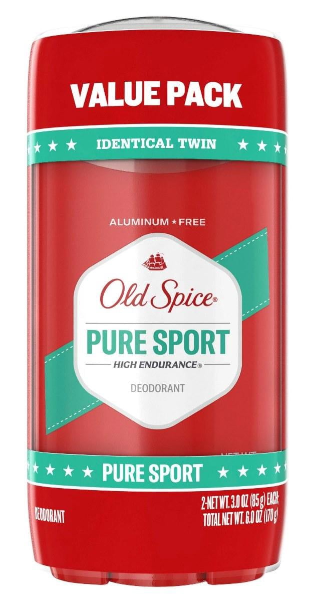 Old Spice Deodorant 3 Ounce Pure Sport Two At Once (Pack of 3 ...