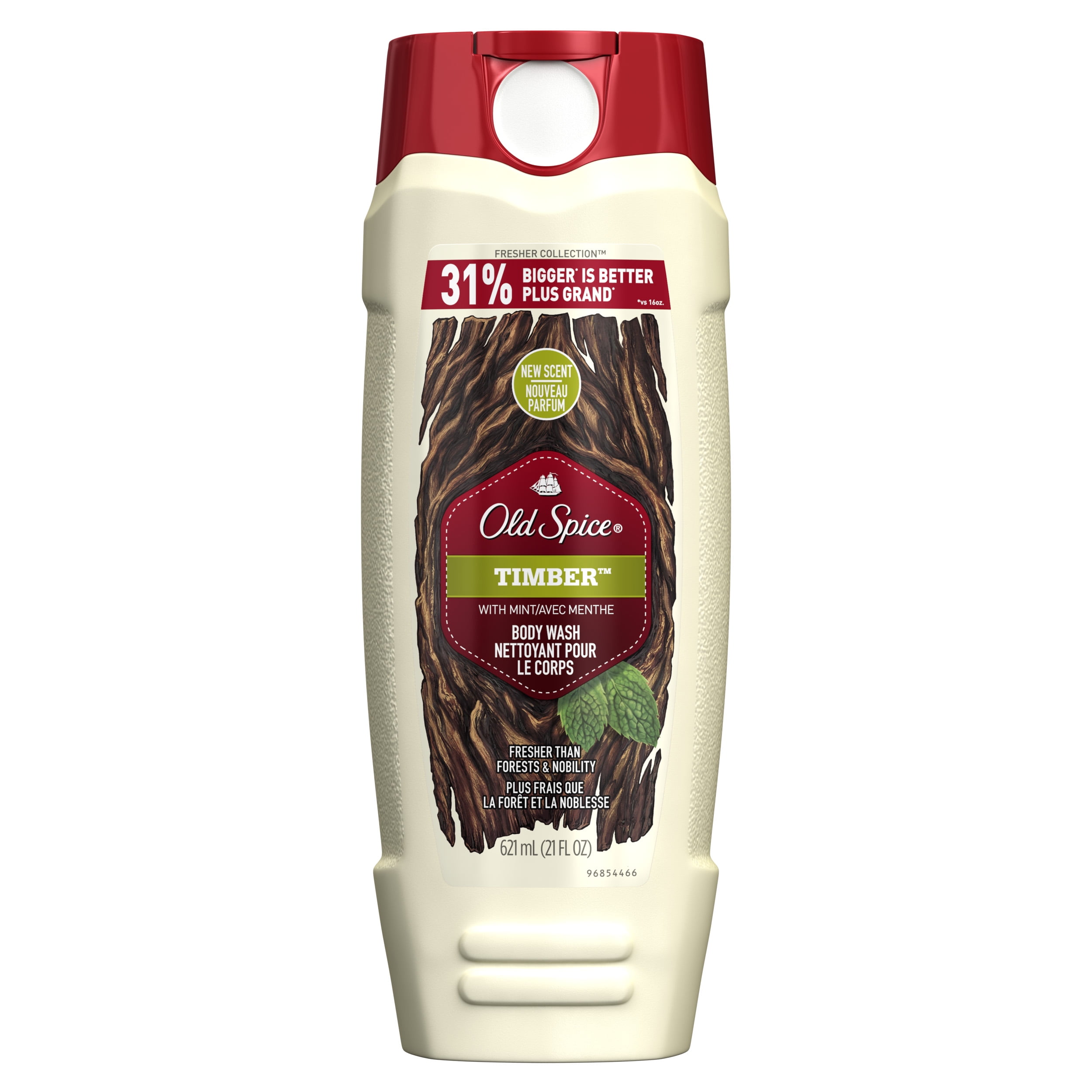 Old Spice Fresher Timber Scent Body Wash for Men, 21 oz - Walmart.com