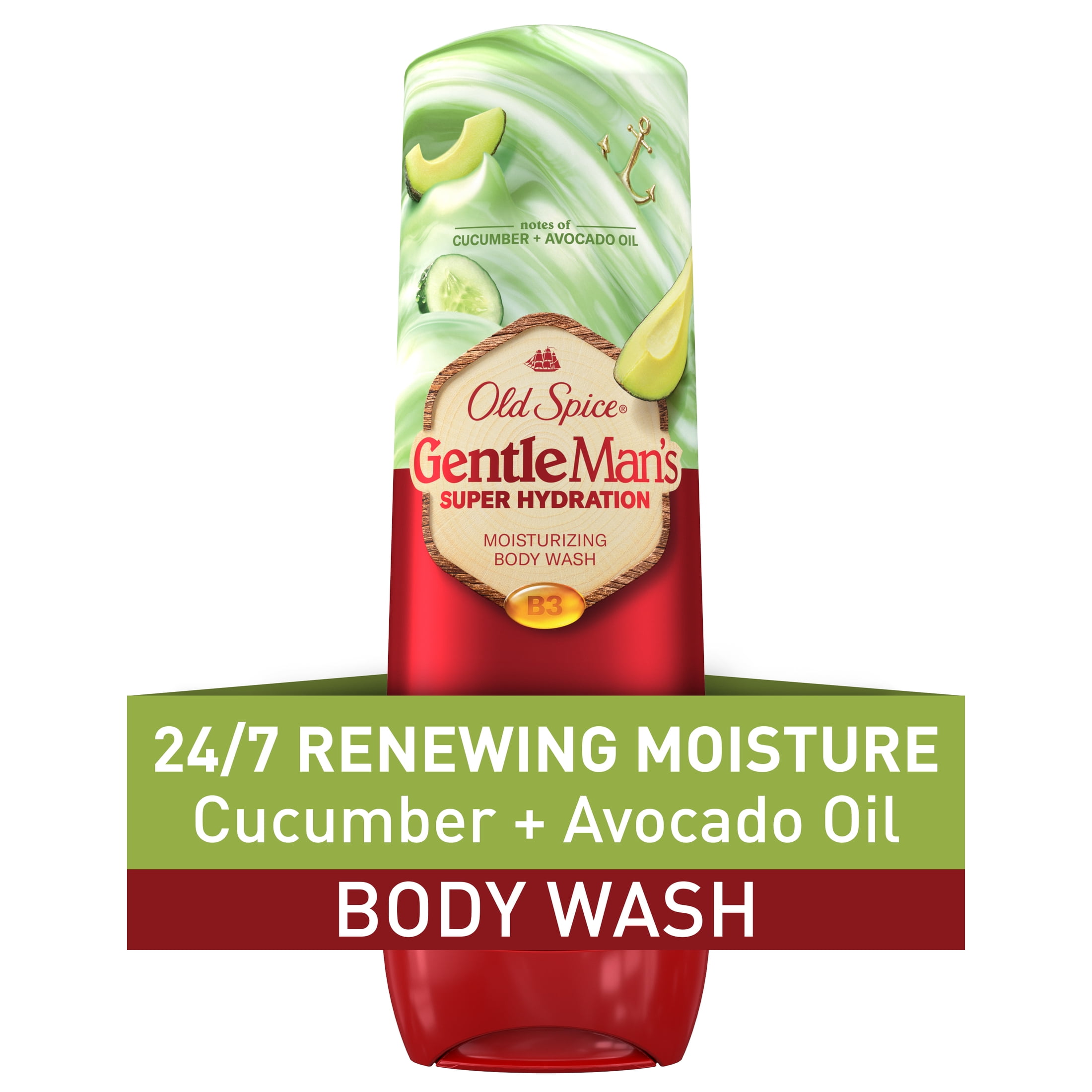 Old Spice GentleMan’s Blend Super Hydration Body Wash for Men, Cucumber ...