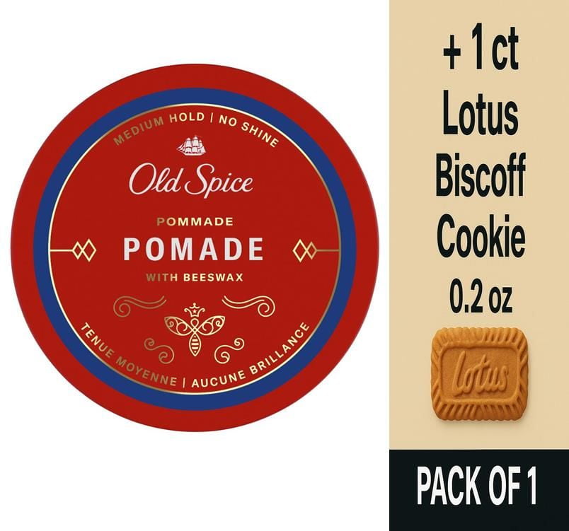 Old Spice Hair Styling Pomade - 2.22 oz - Pack of 1 & Lotus Biscoff Cookie - 0.2 Oz - 1 ct ...