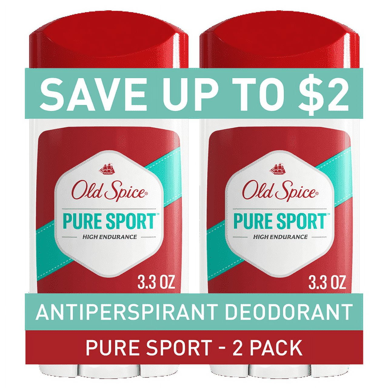 Old Spice High Endurance Antiperspirant Deodorant for Men, Stick, Pure ...