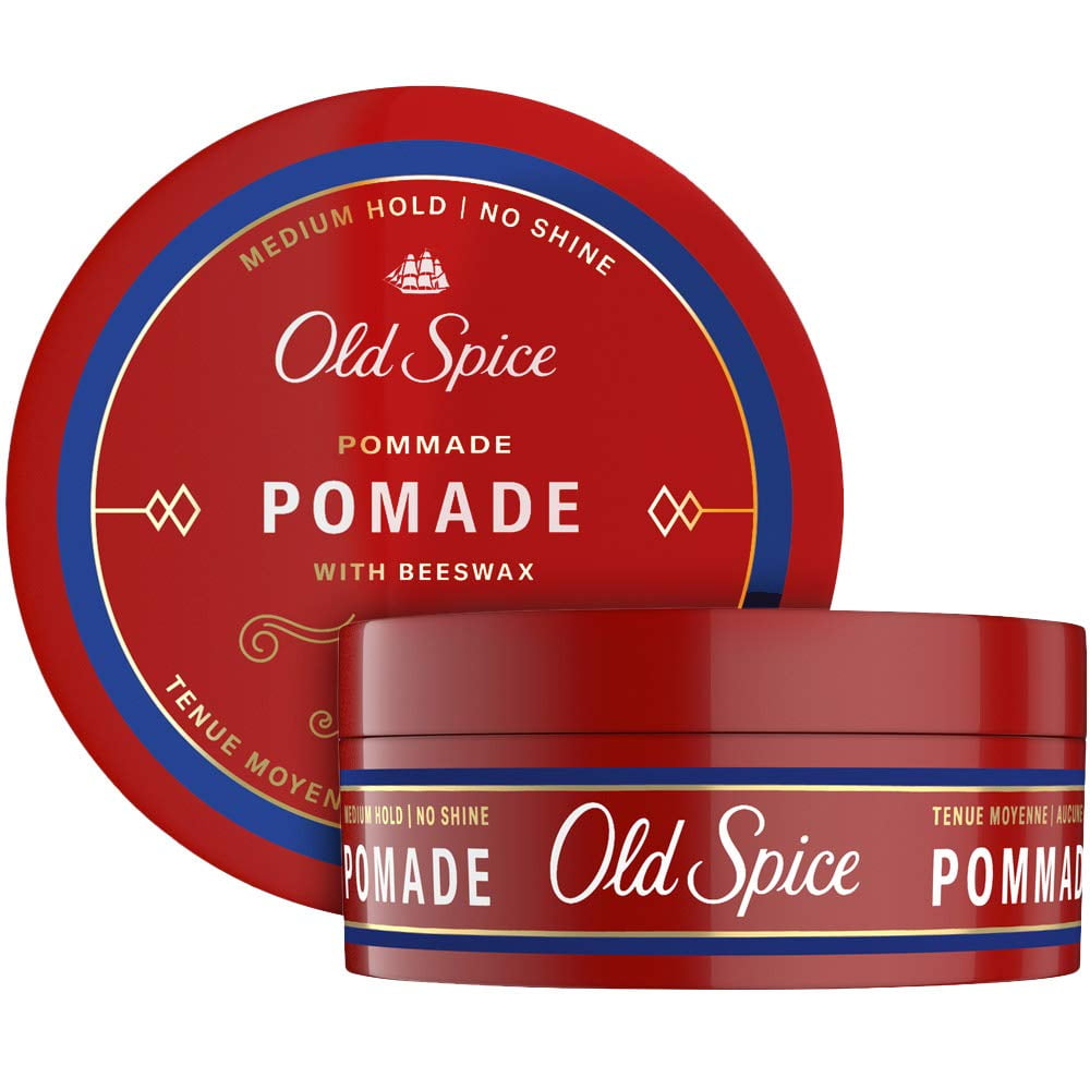Old Spice Medium Hold Pomade with Beeswax, Fresh Scent, No Shine, 2.22 ...