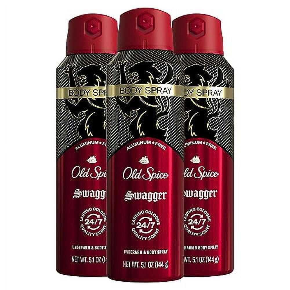 Old Spice Men's Aluminum Free Deodorant Dry Body Spray, Swagger, 24/7 Odor Protection, 5.1oz ...