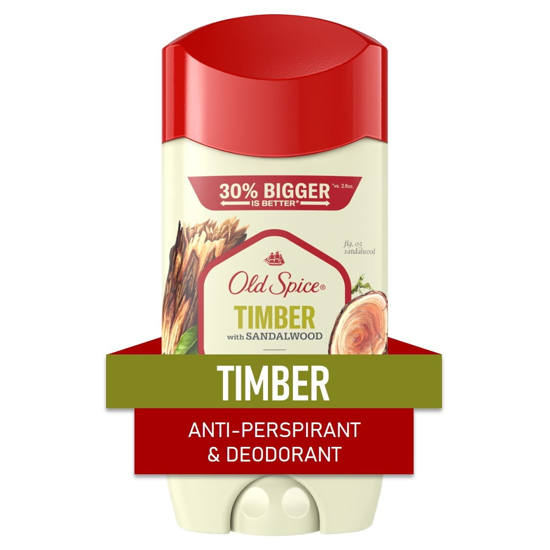Old Spice Men's Antiperspirant Deodorant, Invisible Solid Stick, Timber ...