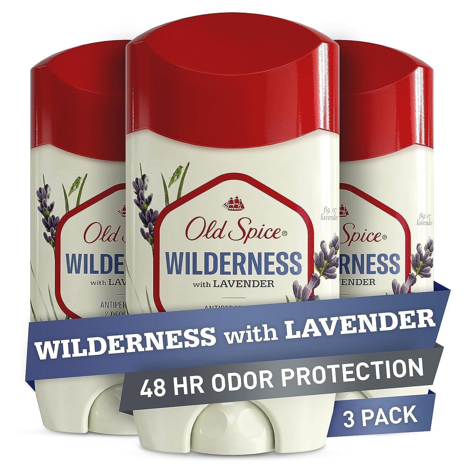 Old Spice Men's Antiperspirant & Deodorant Wilderness with Lavender, 2 ...