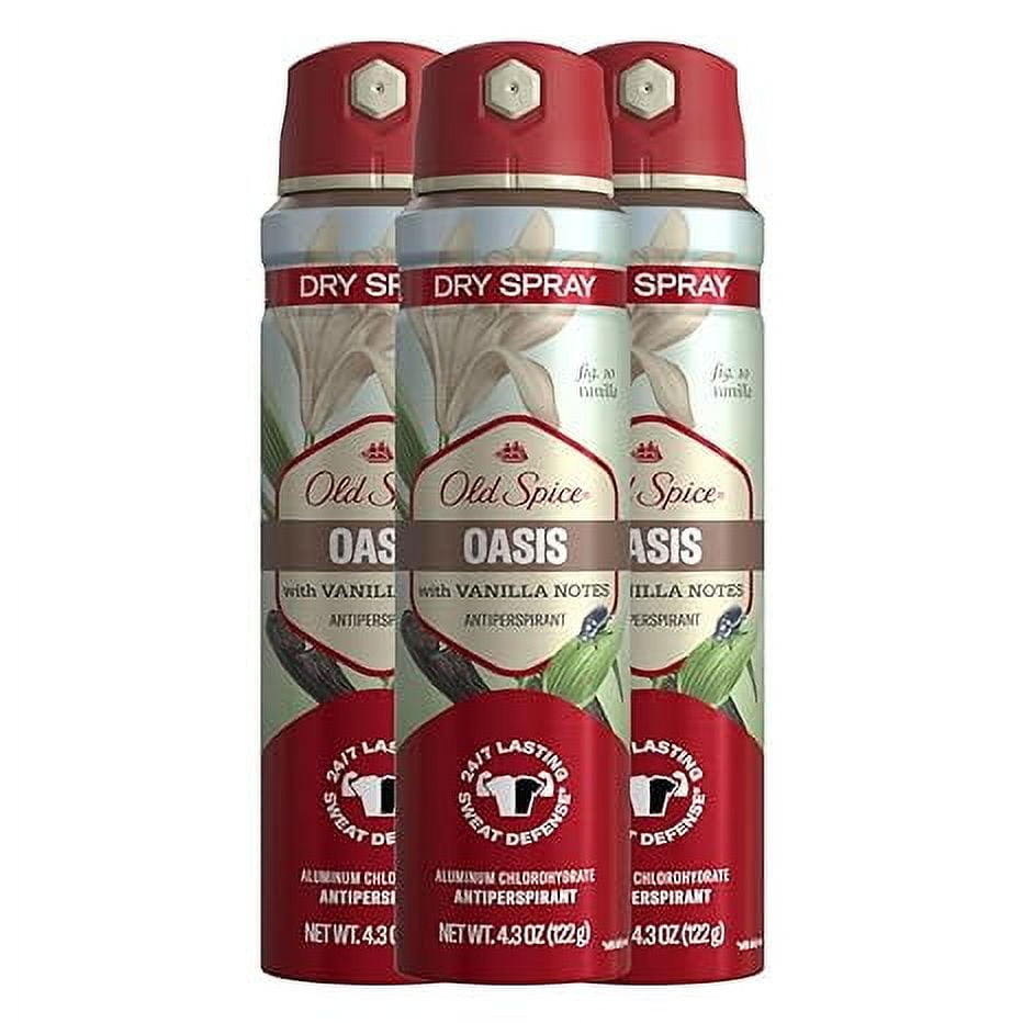 Old Spice Men's Antipespirant & Deodorant Invisible Dry Spray, Oasis Scent, Fresher Collection ...