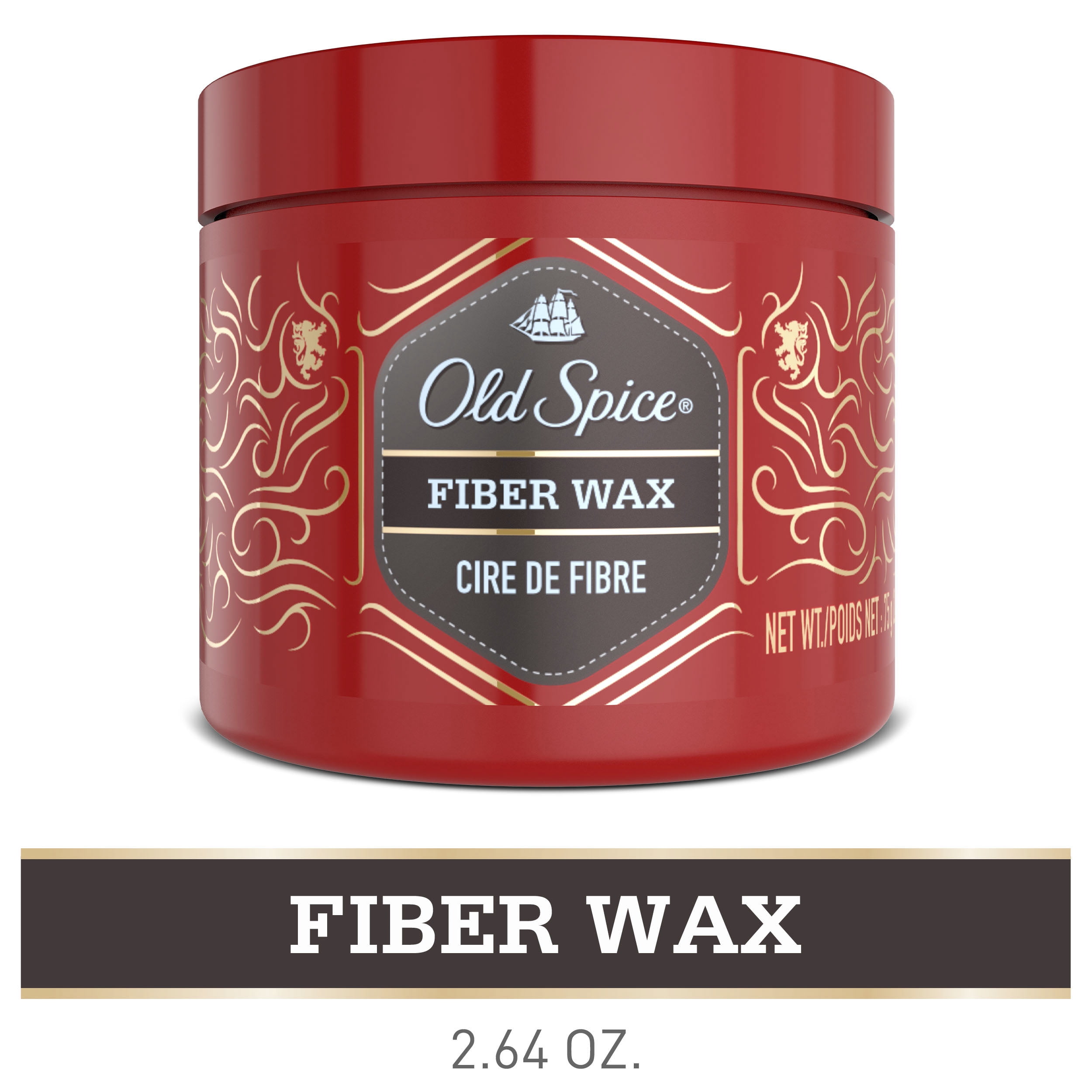 Old Spice Mens Styling Fiber Wax, Flexible Hold, Low Shine, 2.64 oz ...