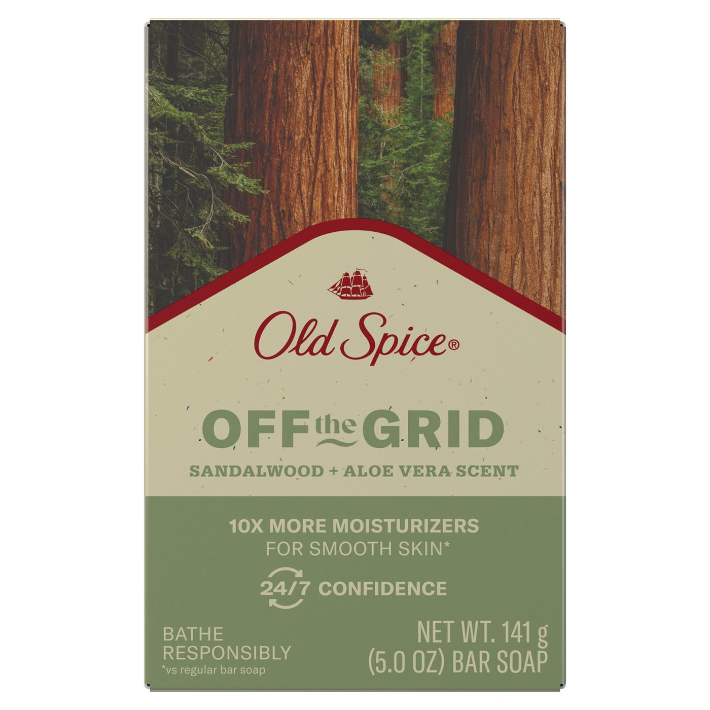 Old Spice Off The Grid Bar Soap - Sandalwood & Aloe Vera - 5 oz ...