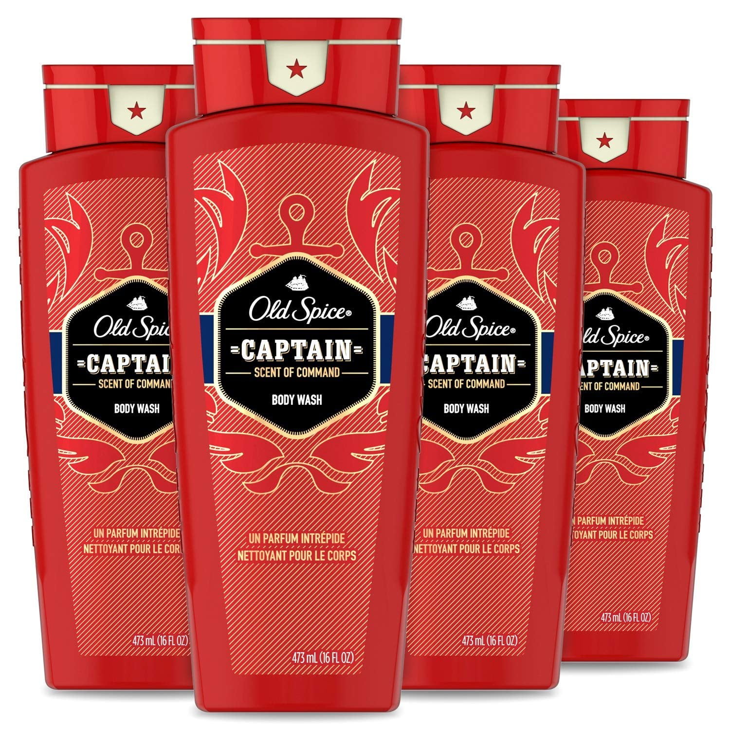 Old Spice Red Collection Captain Scent Men's Body Wash, Sandalwood ...