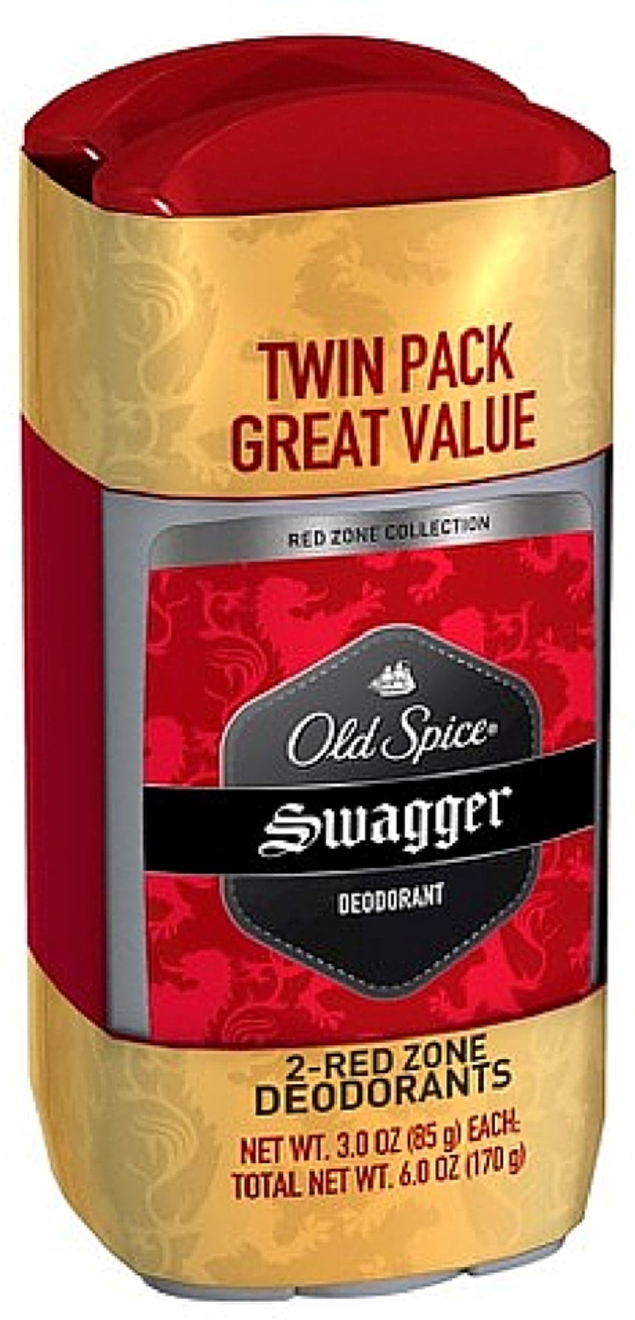 Old Spice Red Zone Collection Deodorant, Twin Pack, Swagger 3 oz, 2 ea ...