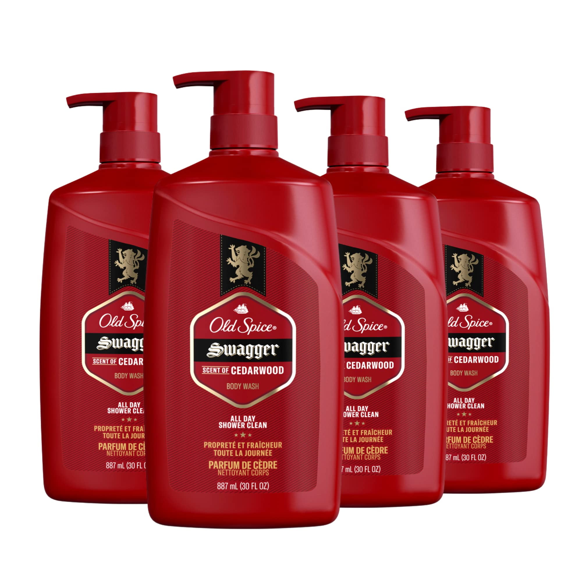 Old Spice Red Zone Swagger Scent Body Wash for Men, 30 Ounce (Pack of 4 ...