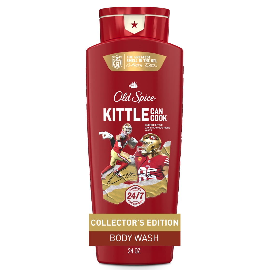 Old Spice Body Wash for Men, NFL Collection, Kittle Can Cook, Scent of ...