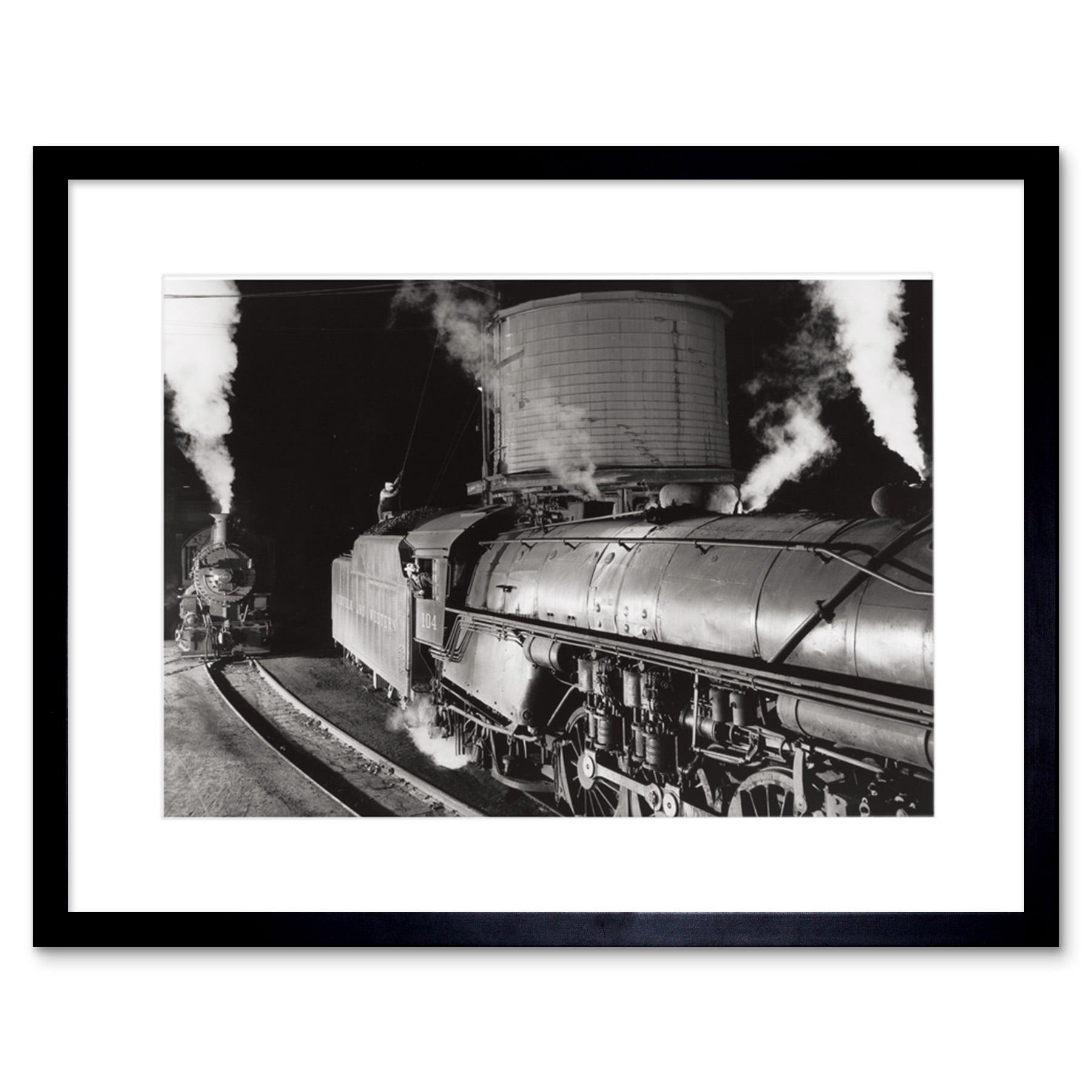 Old Steam Train Engines Virginia USA Framed Wall Art Print - Walmart.com
