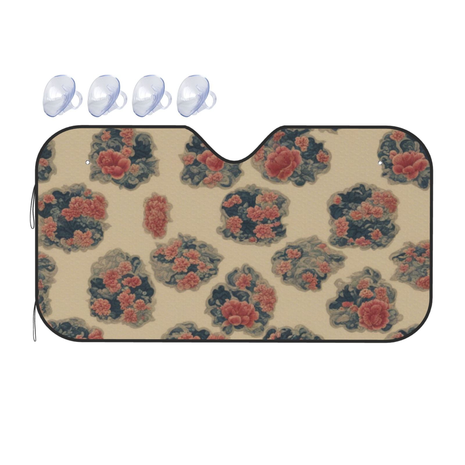 Old Style Flower Design Car Windshield Sun Shade Sun Reflector Sunshade ...