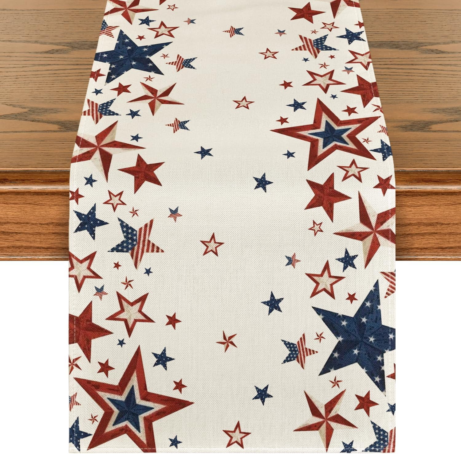 Old Style Stars American Flag 4th of July Table Runner, Memorial Day ...