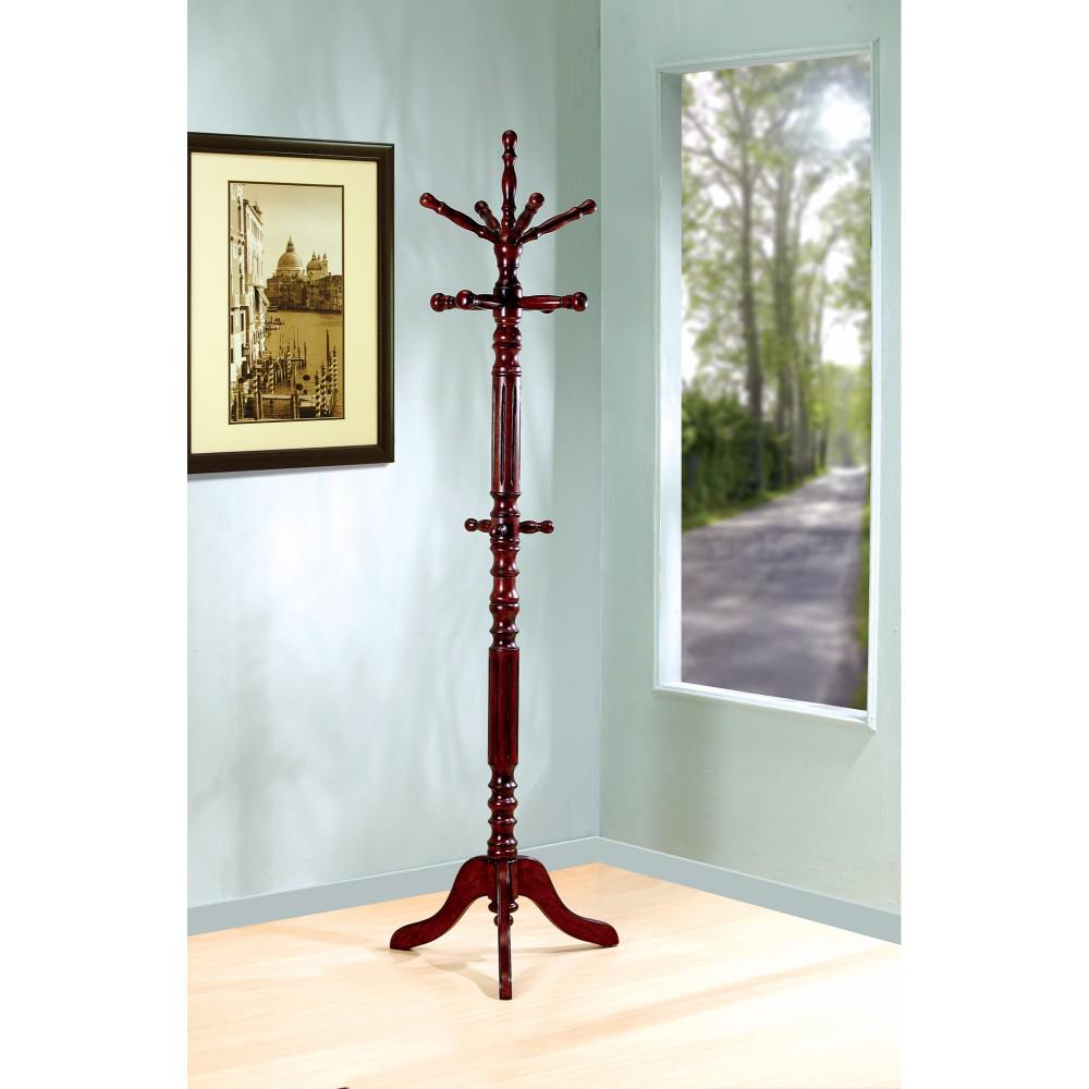 Old-Style Wooden Coat Rack With Spining Top, Brown - Walmart.com