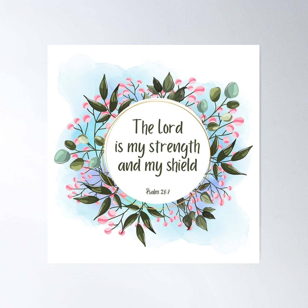 Old Testament Verse - The Lord Is My Strength And My Shield - Psalm 28: ...