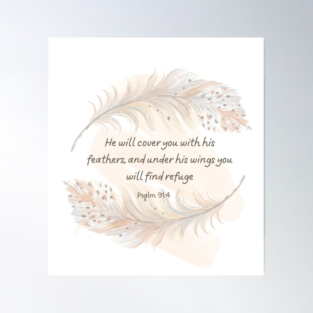 Old Testament Verse - He Will Cover You With His Feathers, And Under ...