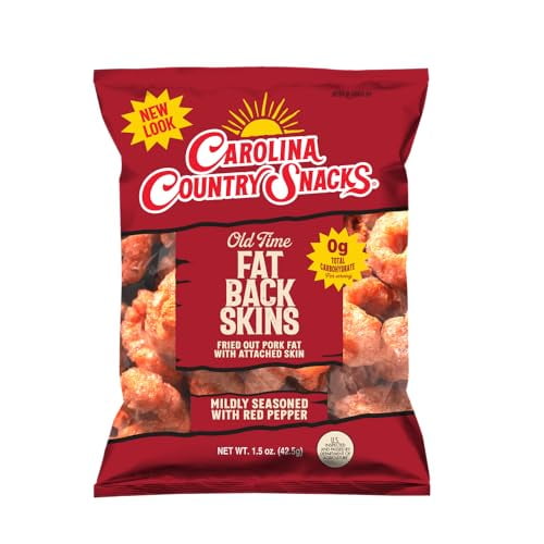 Old Time Fat Back Skins Chicharron Red Pepper 36 bags (3.5 oz ...