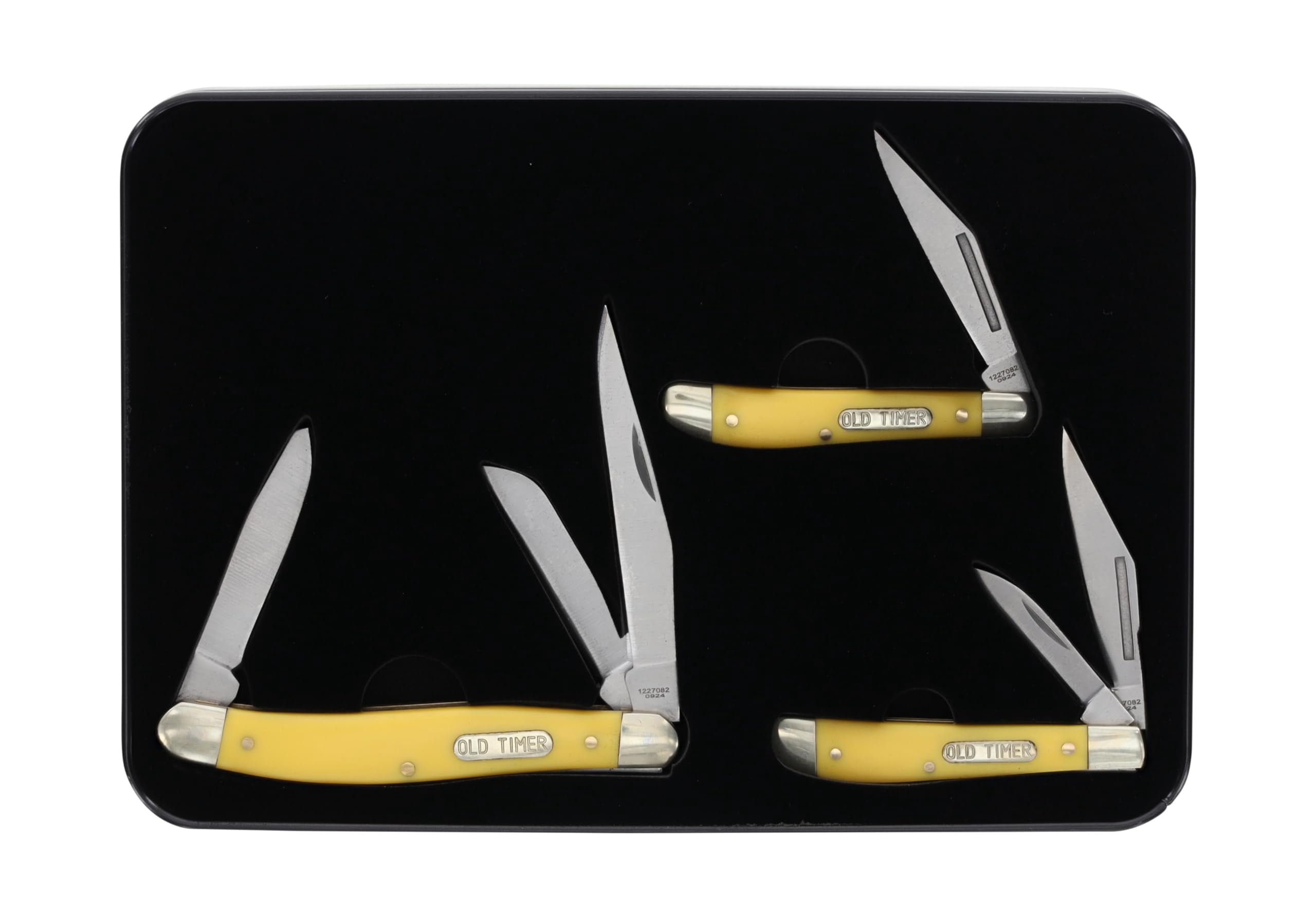 Old Timer?1227082 Peanut 3?Folder Knife Gift Tin Yellow Handle ...