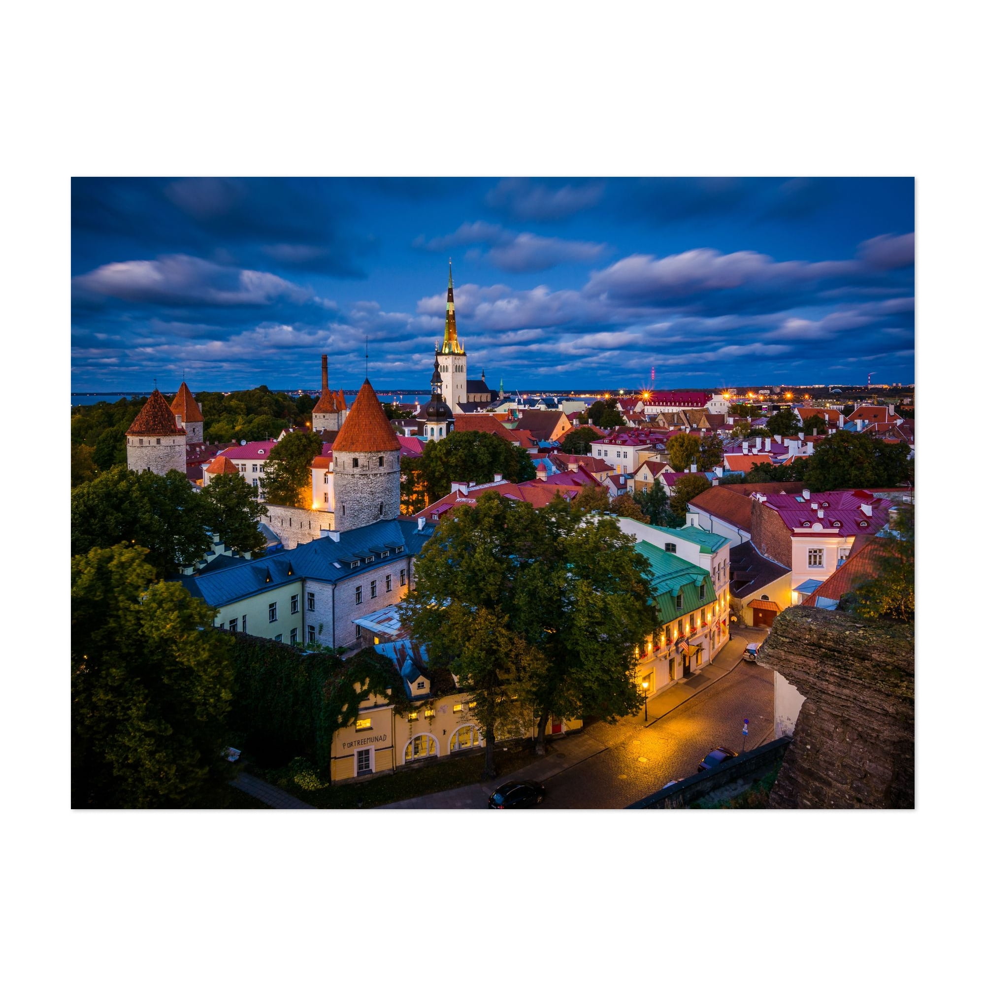 Old Town at Night - Tallinn Estonia Photography City Architecture ...
